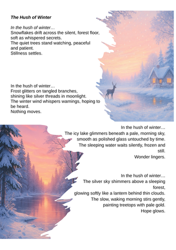 Winter Snow Poetry Unit for Y5/6 | Teaching Resources