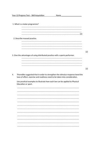 A-Level PE – Learning Theories Unit (Operant Conditioning, Social ...