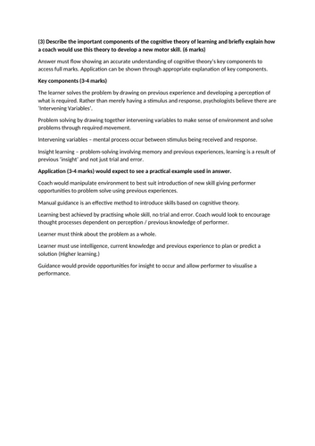 A-Level PE – Learning Theories Unit (Operant Conditioning, Social ...