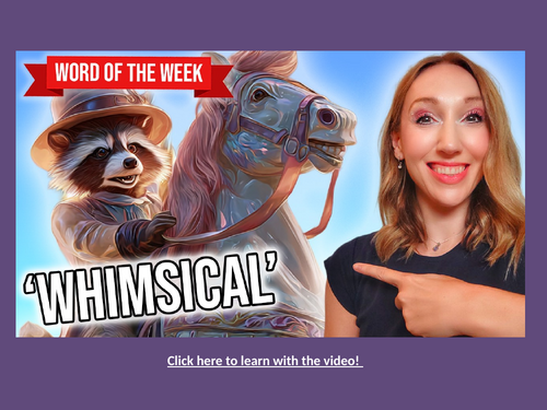 Whimsical Vocabulary Lesson Pack: Differentiated Slides and Creative ...