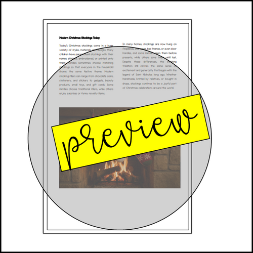 Christmas Stocking Reading Comprehension | KS2 English & History | Non ...