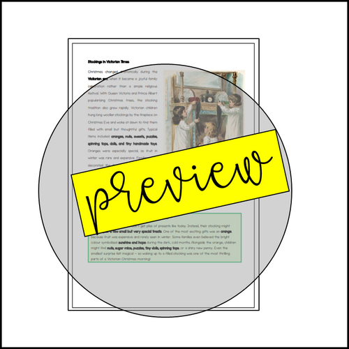 Christmas Stocking Reading Comprehension | KS2 English & History | Non ...