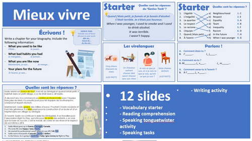2026 French AQA GCSE Module 4.5 - Mieux vivre | Teaching Resources