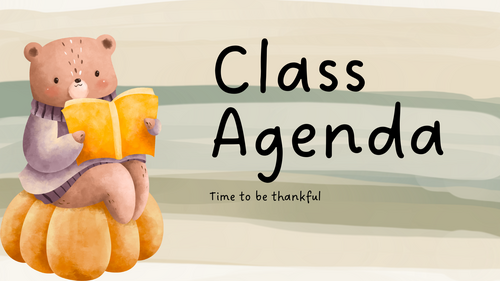 Autumn/Thanksgiving Themed Class Agenda & Planner (FREE Resource ...