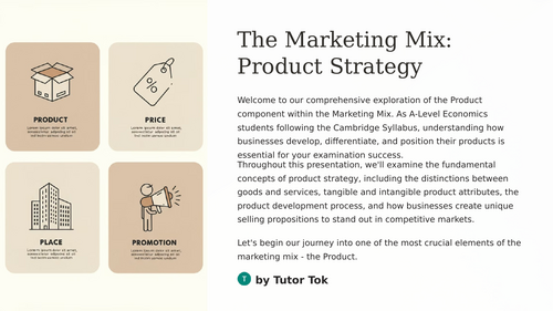 AS Level Business - Unit 3.3 The Marketing Mix | Teaching Resources