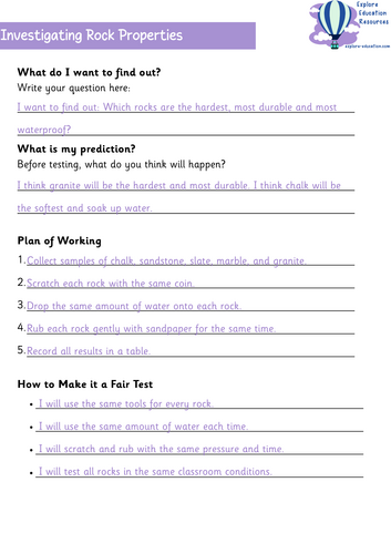 Properties of Rocks Investigation Lesson - KS2 Science - Outstanding ...