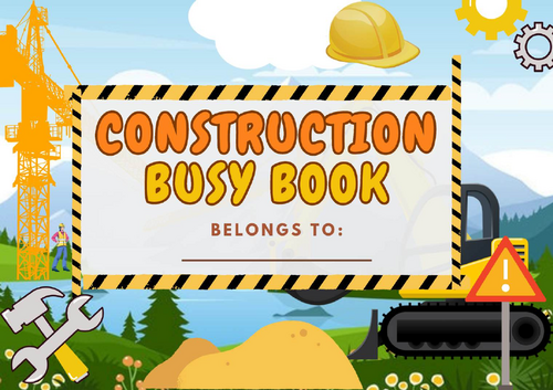 Construction Busy Book 64 Pages | Trucks Activities for Kids ...
