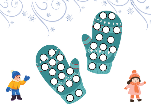 Winter Clothes Loose Parts Fine Motor Mats | Teaching Resources