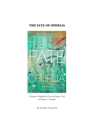 The Fate of Ophelia - Taylor Swift Inspired English Novel Study Unit ...