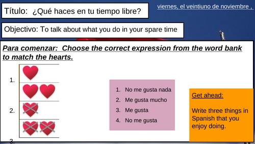 Year 7 Spanish| Viva 1| Module 2 | Mi tiempo libre| Full lesson pack ...