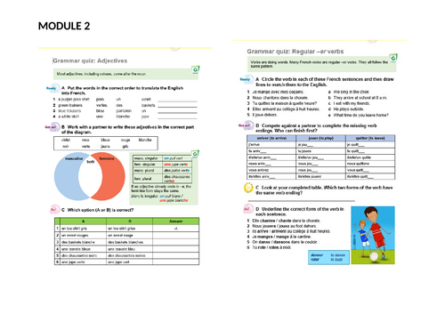 Year 7 French Modules 1-4 Dynamo 1 Worksheets| Activities from Dynamo 1 ...