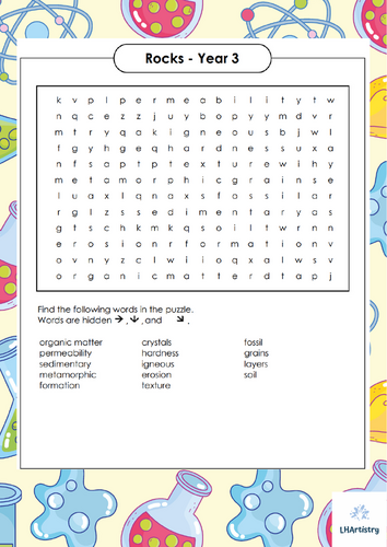 Year 3 Science Vocabulary Wordsearch Pack | Teaching Resources