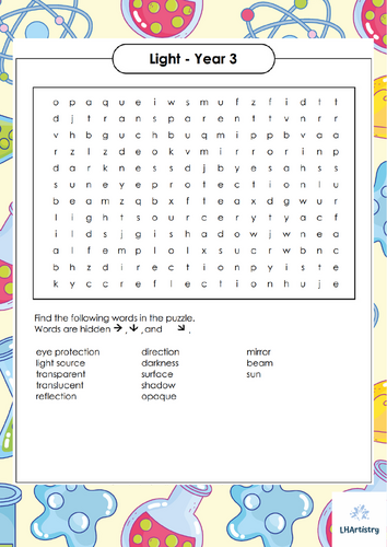 Year 3 Science Vocabulary Wordsearch Pack | Teaching Resources