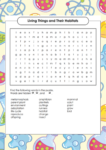 Year 5 Science Vocabulary Wordsearches | Teaching Resources