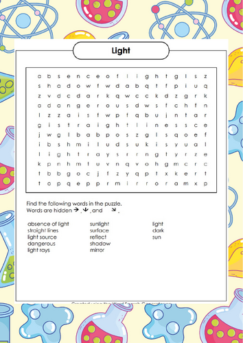 Year 6 Science Vocabulary Wordsearches | Teaching Resources