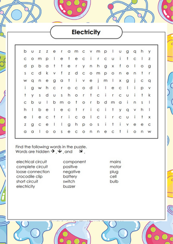 Year 6 Science Vocabulary Wordsearches | Teaching Resources
