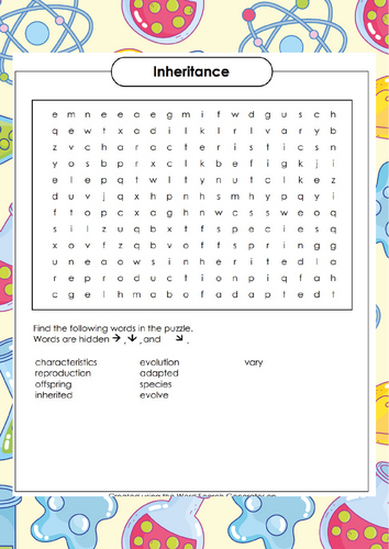Year 6 Science Vocabulary Wordsearches | Teaching Resources