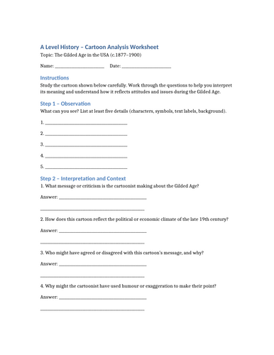 USA 1865 to 1975 Gilded Age lessons | Teaching Resources