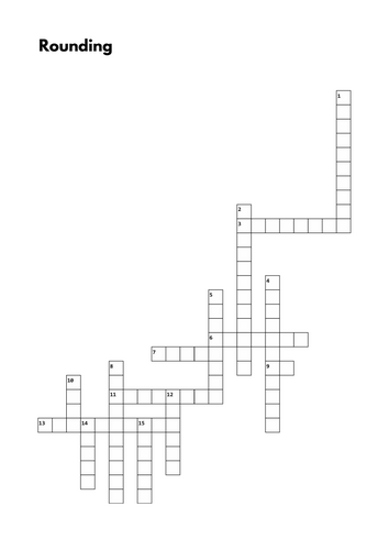 Free Crossword Puzzle - KS2 SATS Maths - Rounding | Teaching Resources