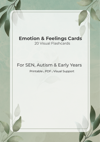 Emotion & Feelings Cards for SEN & Non-Verbal | Teaching Resources