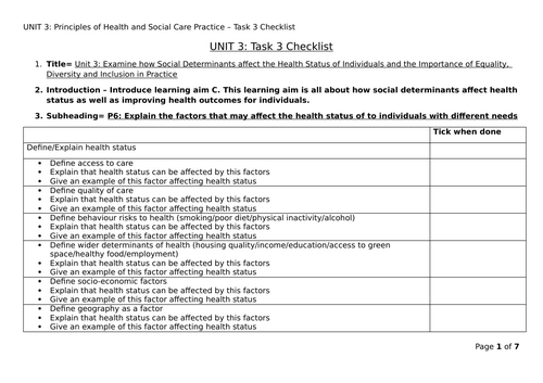 AAQ Health and Social Care (2025) Unit 3 Task 3 LAC PowerPoint and ...