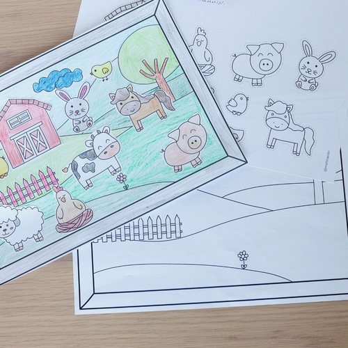 Printable Farm Craft for Kids - Make a Farm Picture | Teaching Resources