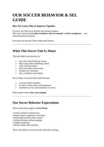 Football (Soccer) for SEMH | Social & Emotional Learning Through PE and ...