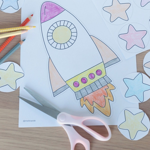 Printable Rocket Craft for Kids - Cut, Colour and Make | Teaching Resources