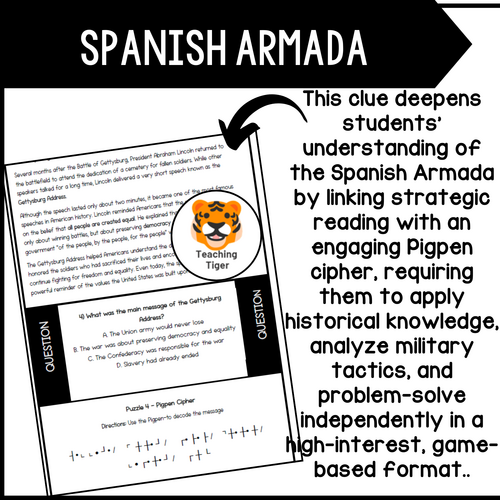 GCSE History Escape Room: Elizabeth I, Spain & the Spanish Armada ...