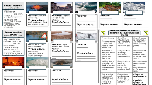 Travel and Tourism - Natural Hazards WS | Teaching Resources