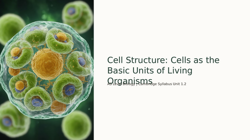 AS Level Biology - Cells as the basic units of living organisms ...