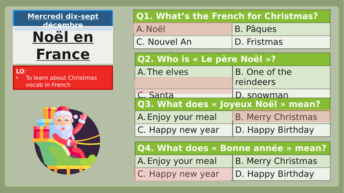 Christmas - French Noël for KS3 | Teaching Resources