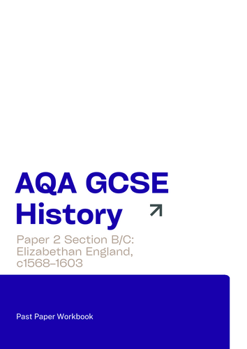 AQA GCSE History Elizabethan England Past Paper Exam Work Books ...