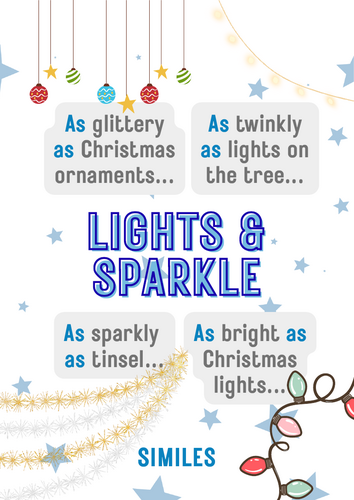 SIMILES - Christmas Themed - AS...AS... - 4 x A4 Posters - KS2 ...