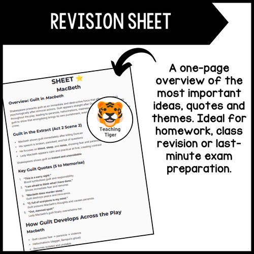 GCSE Macbeth Exam Question – Guilt in Macbeth (30 Marks) | Model ...