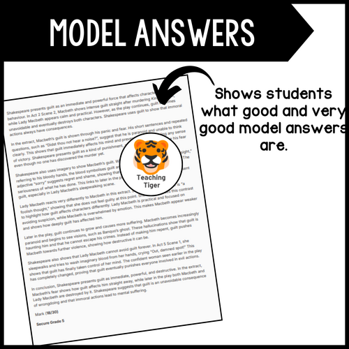 GCSE Macbeth Exam Question – Guilt in Macbeth (30 Marks) | Model ...