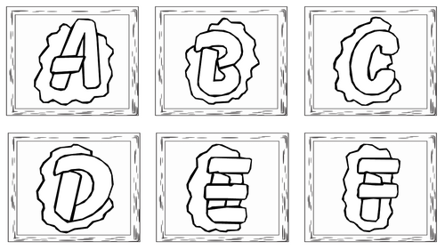 Alphabet Letter Cards Colour and B&W | Teaching Resources