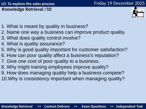 Sales Process Lesson | GCSE Business | Customer Service & Loyalty ...