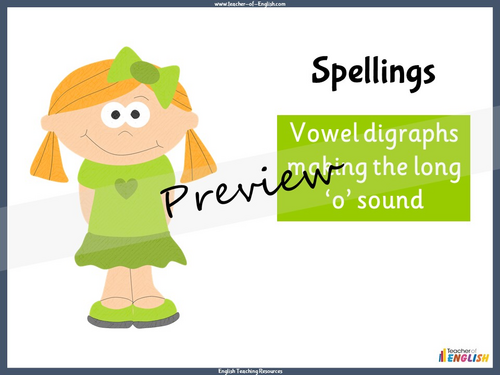 Vowel Digraphs Making the Long 'o' Sound - Year 1 Spelling | Teaching ...