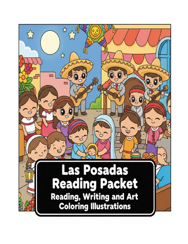 Las Posadas Reading Packet, Writing Activities, and Art Coloring Sheets ...