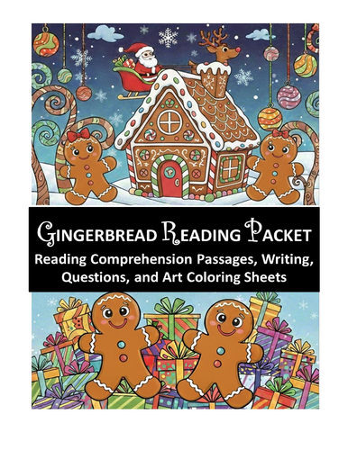 Winter Gingerbread 18 Pages Packet Reading Comprehension Passages ...