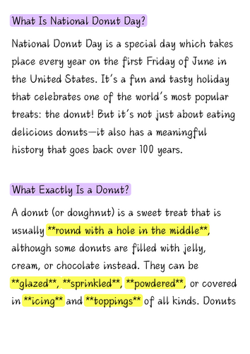 Kids’ Guide to Donut Day, June: History, Fun, & Sweet Facts! Reading ...