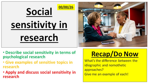 Social Sensitivity in Psychological Research | 2025 Spec - AQA A Level ...