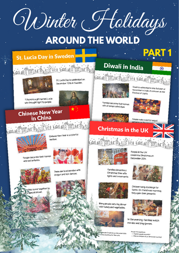 Winter Holidays Around the World part 1. Reading Passages for Kids ...