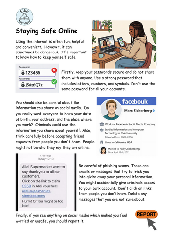 Staying Safe Online - Adult ESOL Entry 3 | Teaching Resources