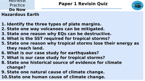 Edexcel B GCSE Geography Paper 1,2 & 3 Revision PPTs and Resources ...