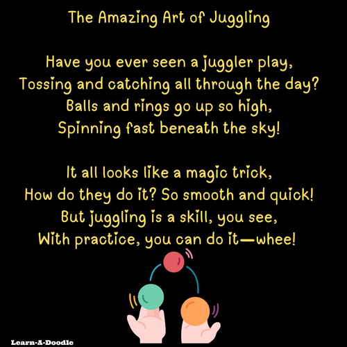 The Juggling Joy: A Rhyming Read for World Juggling Day | Teaching ...