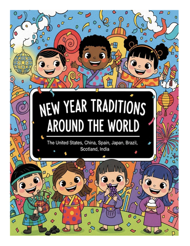New Year Traditions Around the World Reading Packet | Reading Writing ...