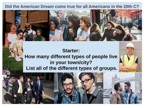 A-Level Edexcel History – The American Dream Introduction | Teaching ...
