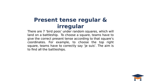 French - Battleships in 3 tenses | Teaching Resources